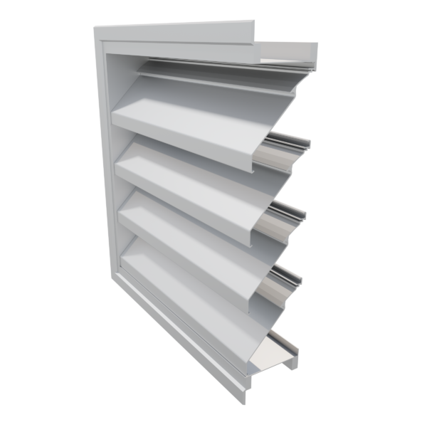 OHL-102 Horizontal Weather Louver - Curved Profile Blade - Price Holyoake